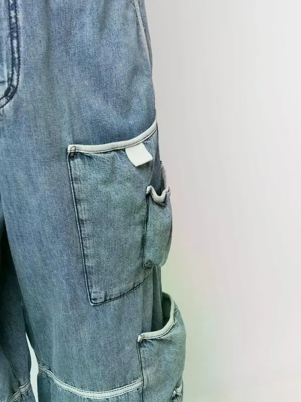 DIESEL® Wide Leg Cargo Jeans