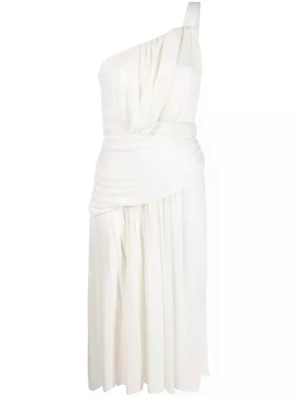 Alberta Ferretti One-shoulder Flared Midi Dress
