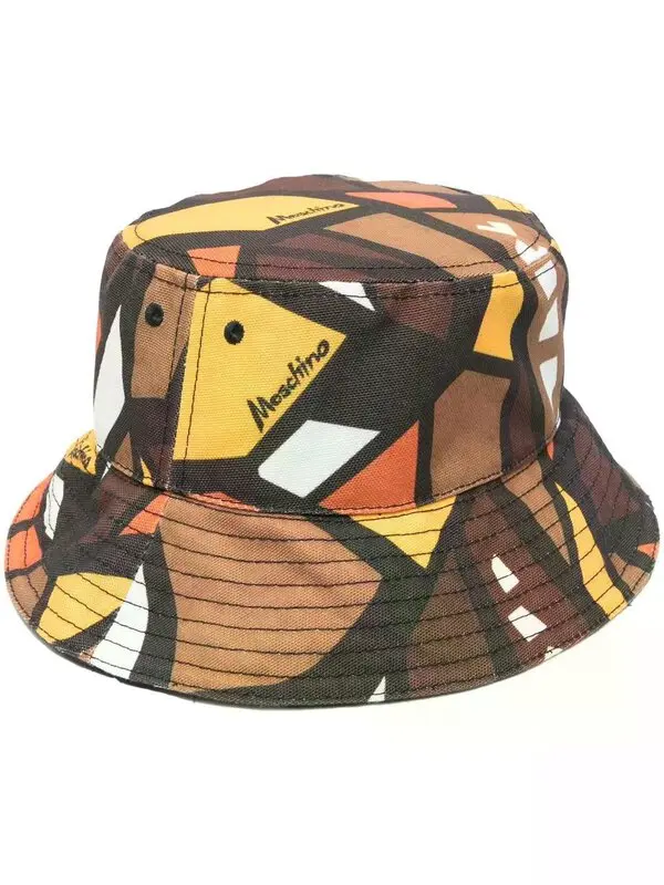 Moschino Graphic Print Bucket Hat - Brown