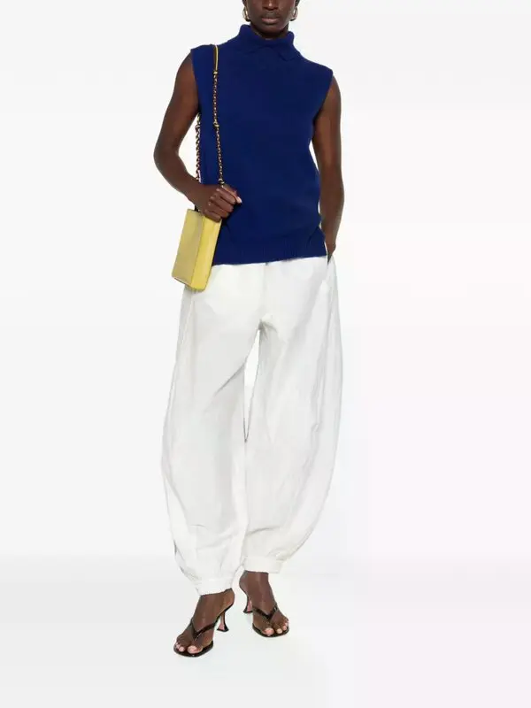 JIL SANDER Ribbed Knit Vest - Blue