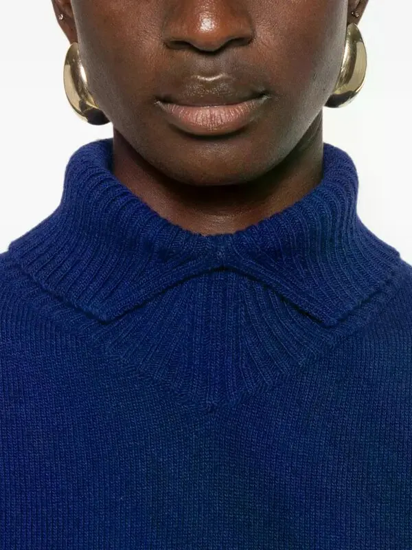 JIL SANDER Ribbed Knit Vest - Blue