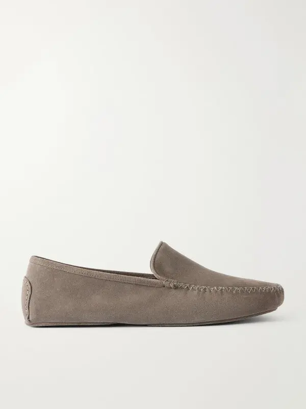 Thom Sweeney Suede Slippers
