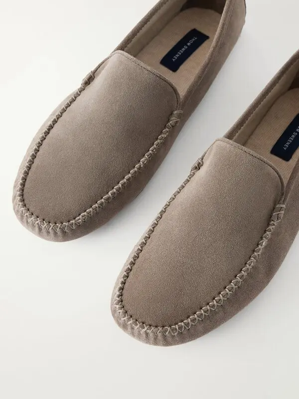 Thom Sweeney Suede Slippers