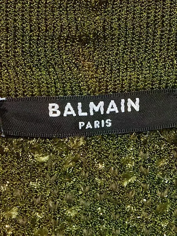 Balmain Longline Tweed Cardigan