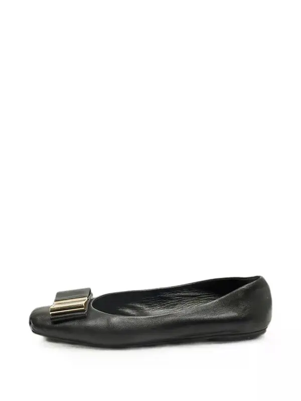 FERRAGAMO Viva Bow Ballet Flats - Black