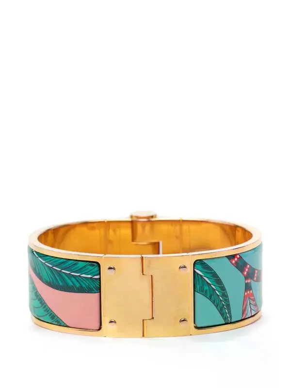Hermès Wide Savana Dance Charniére Hinged Bracelet - Pink