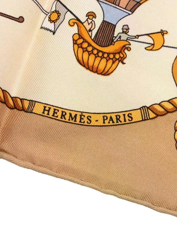 Hermès Les Folies Du Ciel' Silk Handkerchief