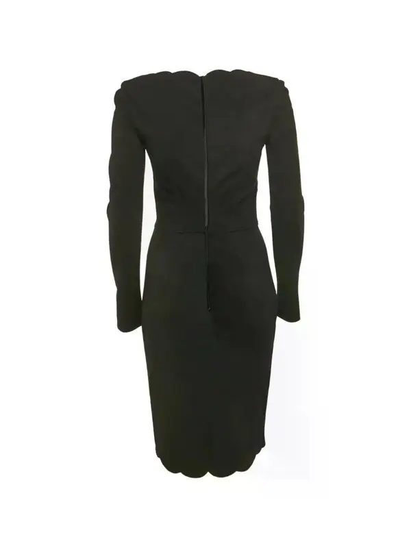 Valentino Garavani Wool Mini Dress With Scalloped Trim