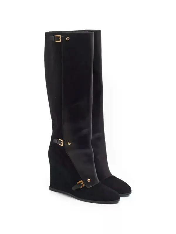 LOUIS VUITTON Engraved Wedge Boots