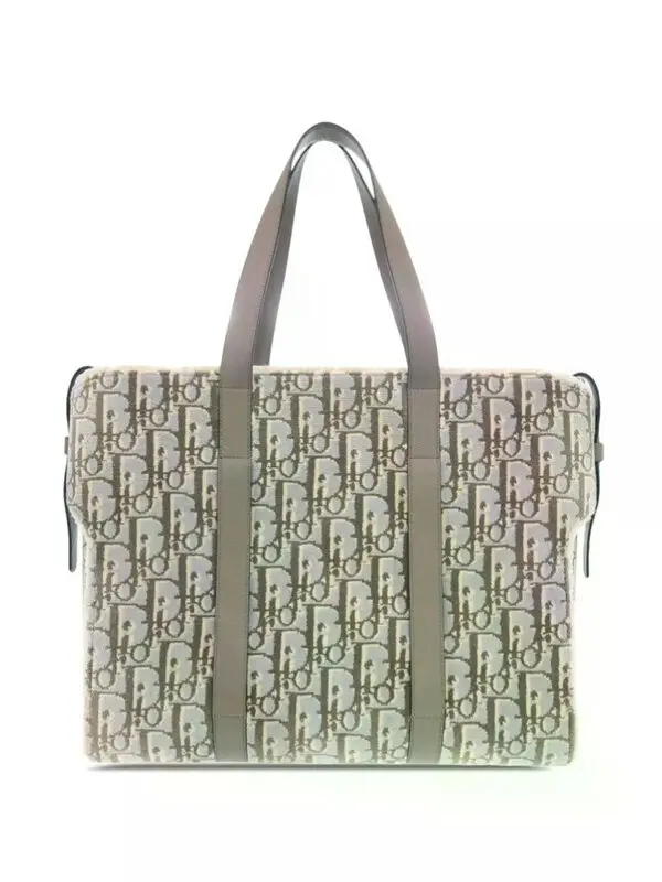 Dior Large Oblique Wool Corolle Tote Bag