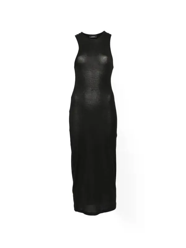 Wardrobe.NYC Ribbed-knit Sleeveless Midi Dress