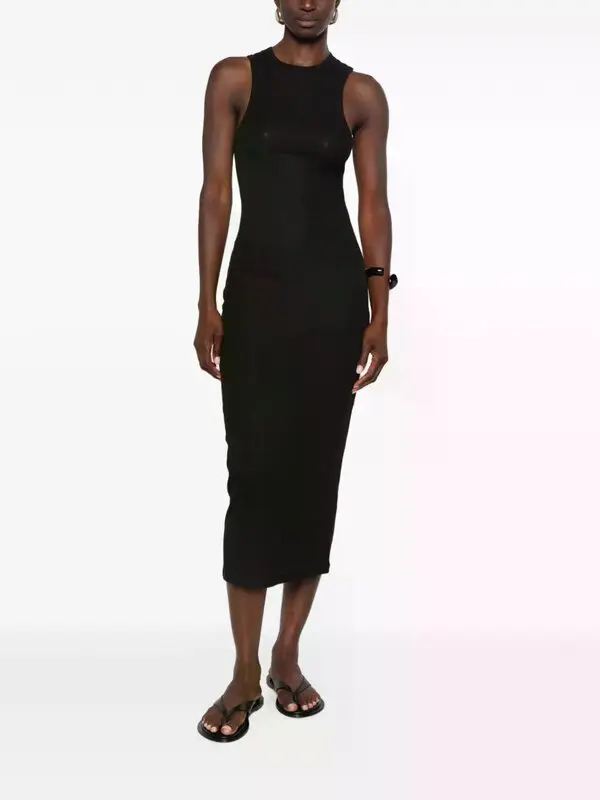 Wardrobe.NYC Ribbed-knit Sleeveless Midi Dress