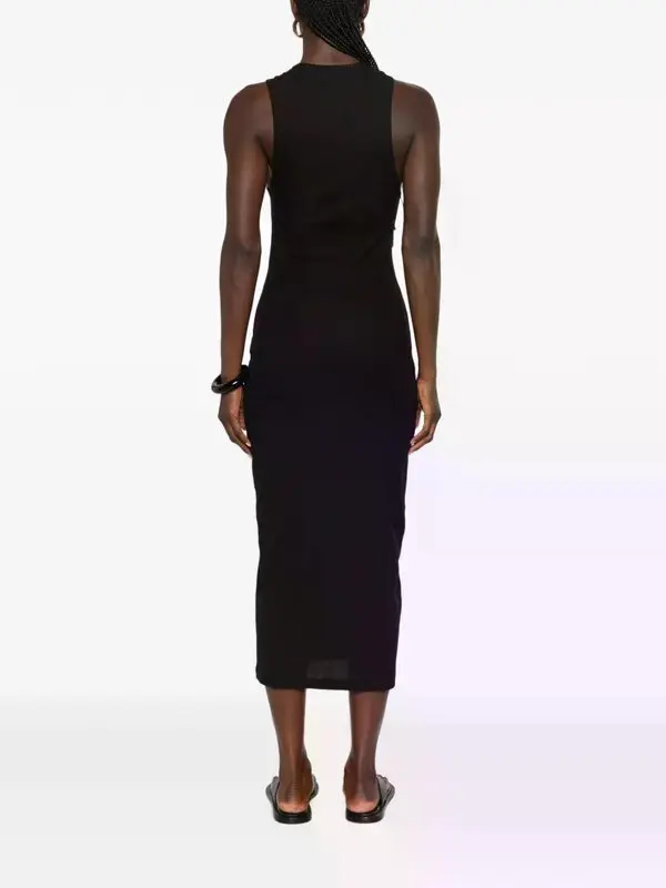 Wardrobe.NYC Ribbed-knit Sleeveless Midi Dress