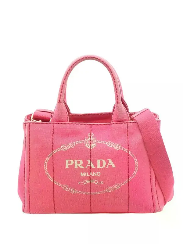 Prada Mini Canapa Tote Satchel - Pink
