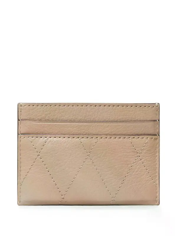 Tory Burch Charlie Quilted Card Holder - Neutrals