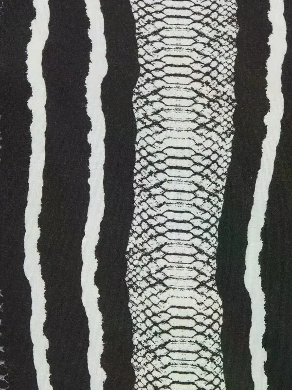 Roberto Cavalli Snakeskin Print Long Sleeve Top