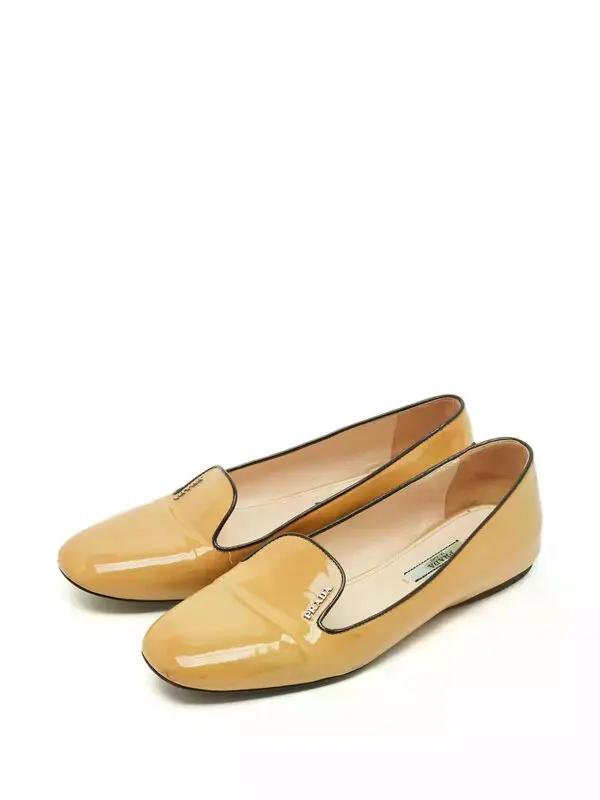 Prada Logo Plaque Ballet Flats