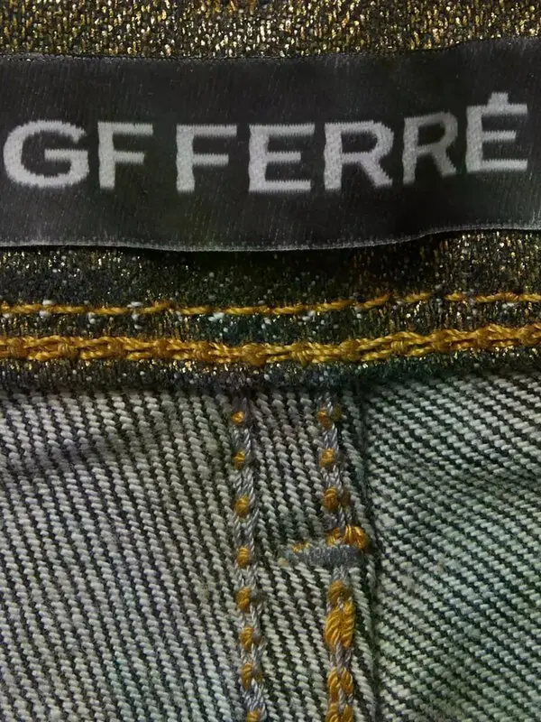 MAISON MARGIELA Glitter Effect Straight Leg Jeans