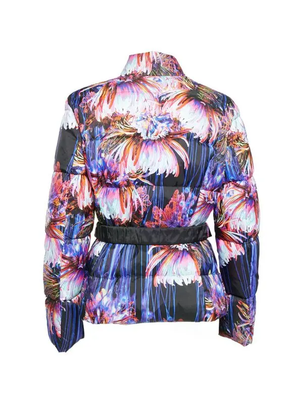 Roberto Cavalli Floral Print Quilted Puffer Jacket