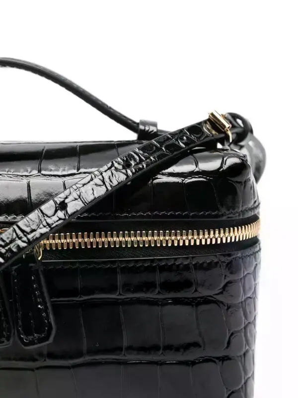 Victoria Beckham Dorian Vanity Embossed-croc Tote Bag - Black