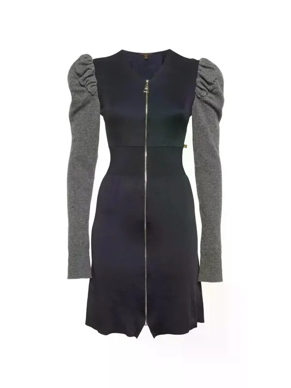 LOUIS VUITTON Knit Mini Dress With V-neck And Puff Sleeves
