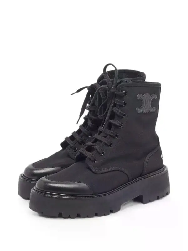 Celine Logo Detail Combat Boots