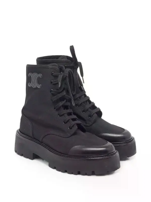 Celine Logo Detail Combat Boots