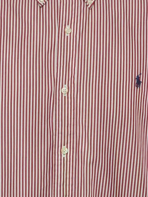 Ralph Lauren Striped Button-up Shirt - Red