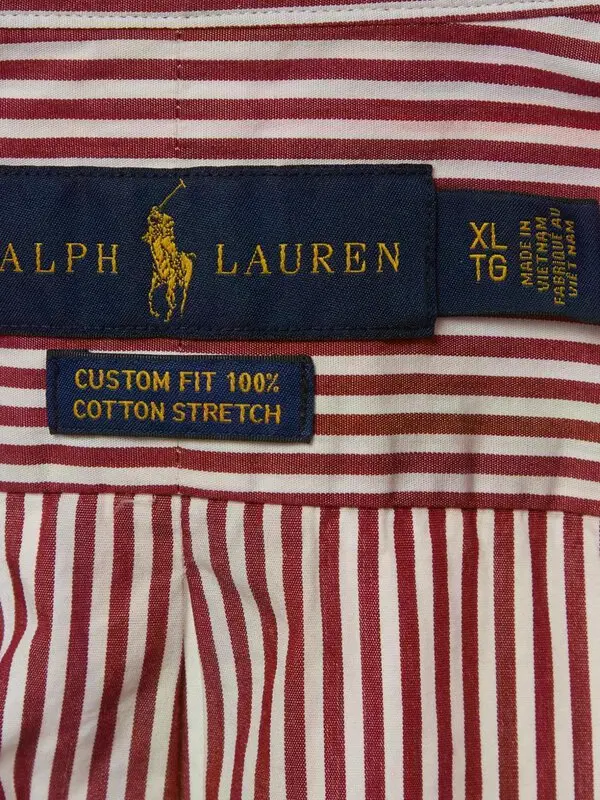 Ralph Lauren Striped Button-up Shirt - Red