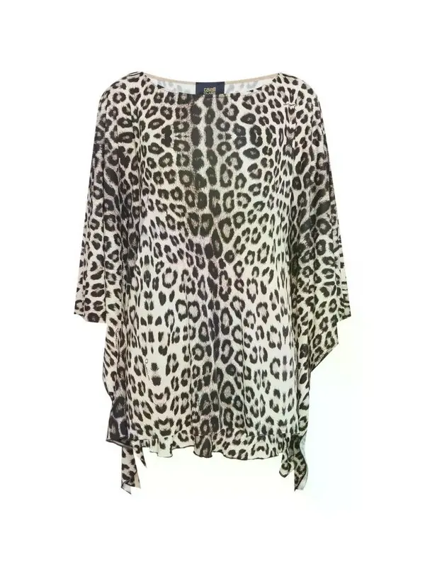 Roberto Cavalli Animal Print Kaftan Top
