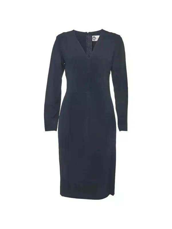 LANVIN V-neck Long Sleeve Midi Dress