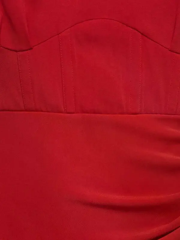 SELF-PORTRAIT 2021 Draped Side-slit Midi Dress