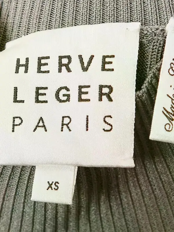 Herve Leger Rib-knit Mini Dress