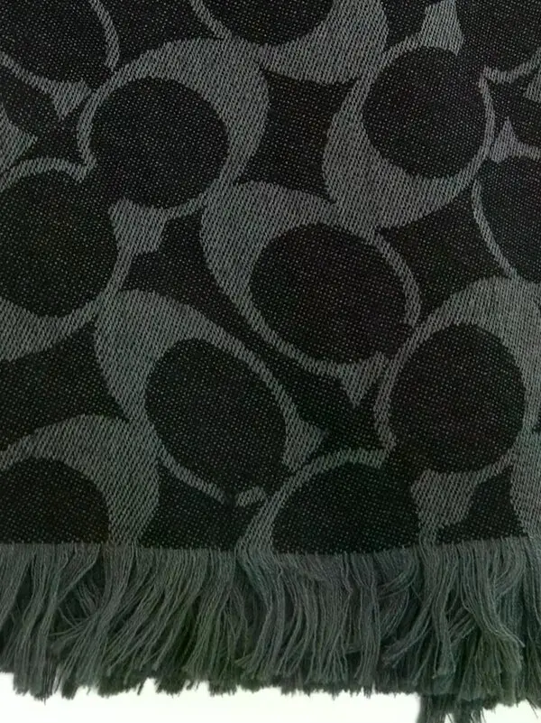 COACH VINTAGE Fringed Monogram Scarf