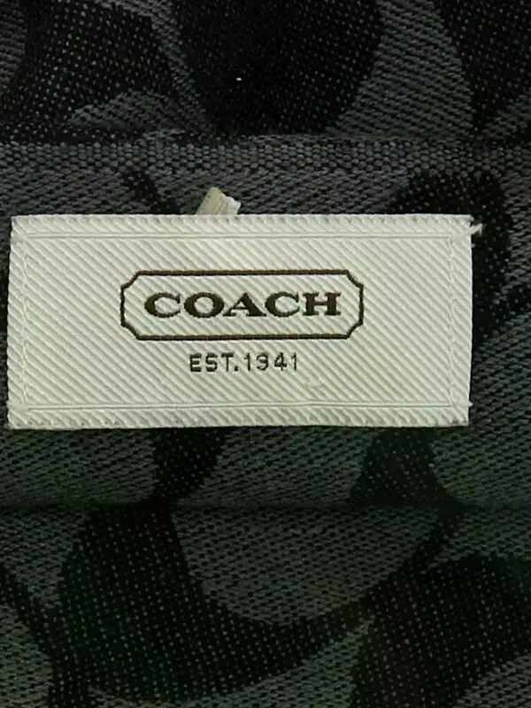 COACH VINTAGE Fringed Monogram Scarf
