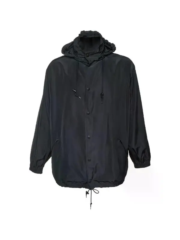 Balenciaga Logo Print Hooded Jacket