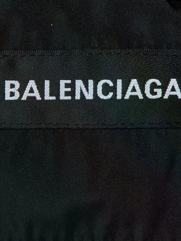 Balenciaga Logo Print Hooded Jacket