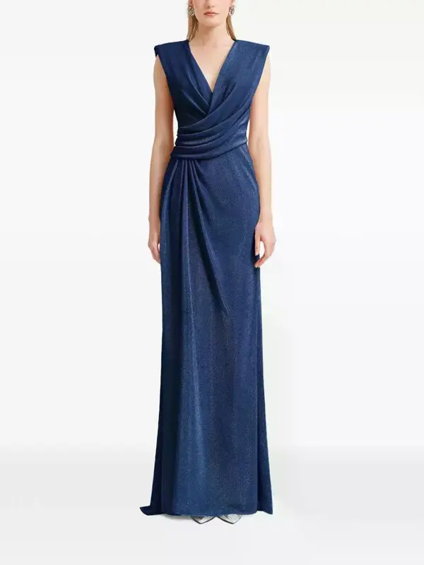 GEMY MAALOUF Draped V-neck Dress