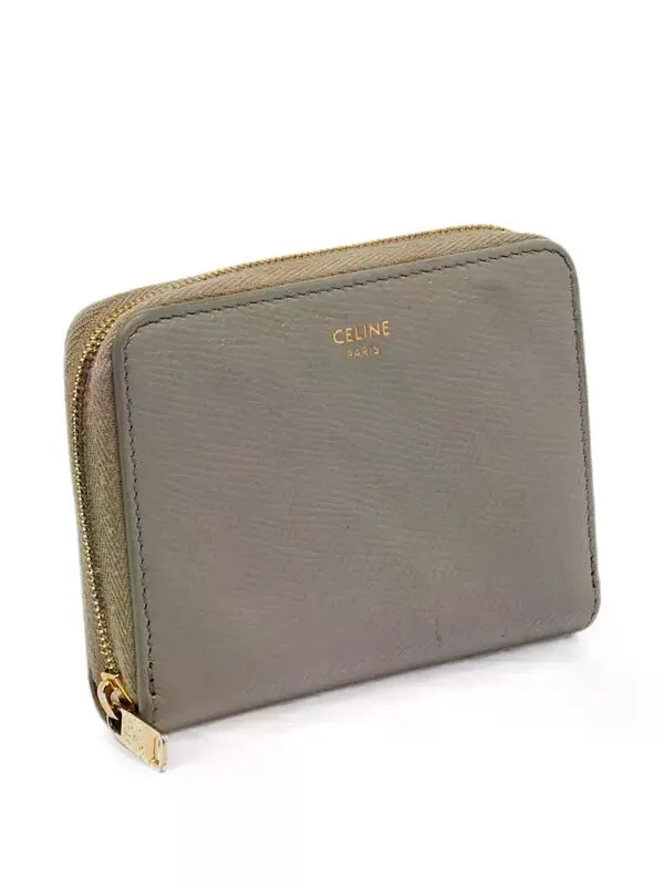 Celine 2019 Zip-around Leather Wallet - Grey