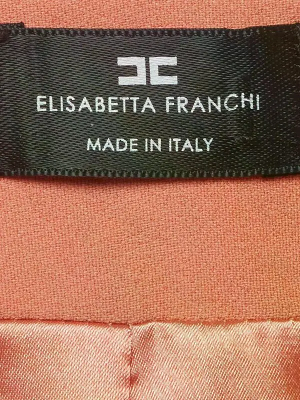 Elisabetta Franchi Lace-detail Peplum Jacket - Orange