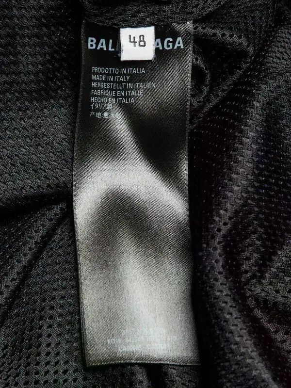 Balenciaga Oversized Logo Patch High Neck Zip Jacket