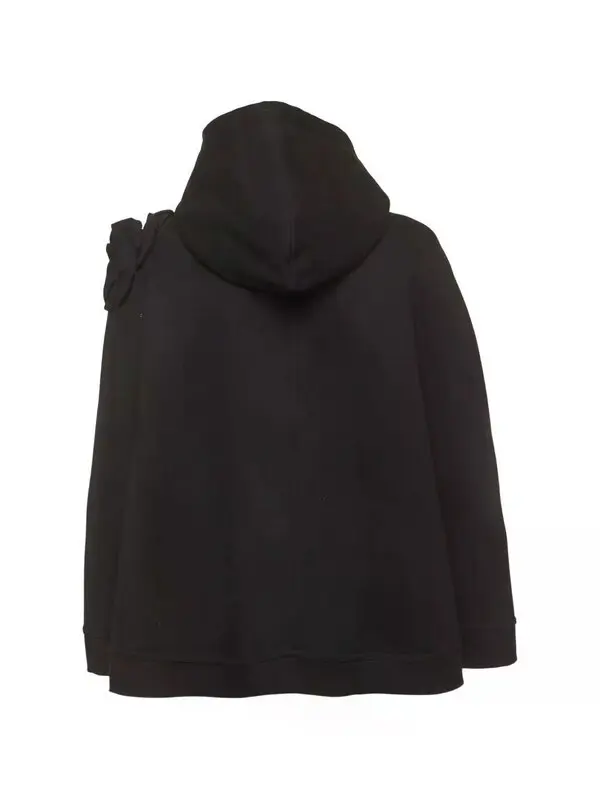 Valentino Garavani Cotton Cape Jacket With Rose Detail