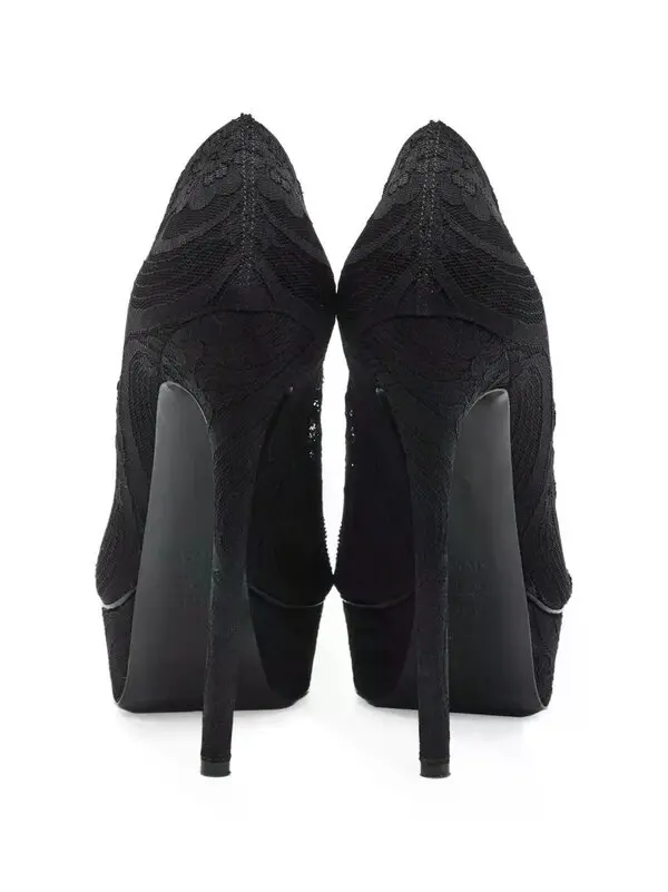 Casadei Lace Platform Pumps