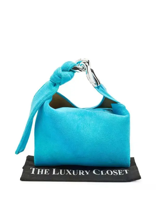 JW Anderson Chain Terry Cloth Shoulder Bag - Blue