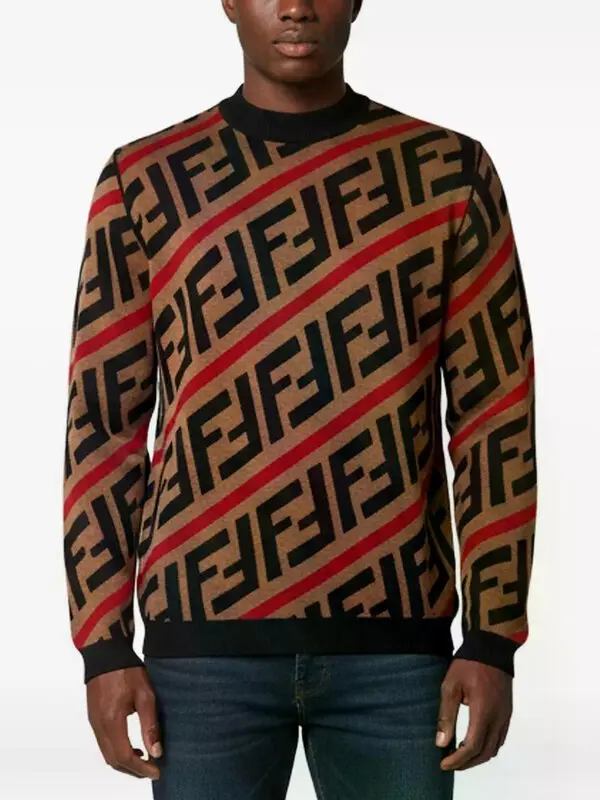 Fendi Diagonal Ff Logo Sweater