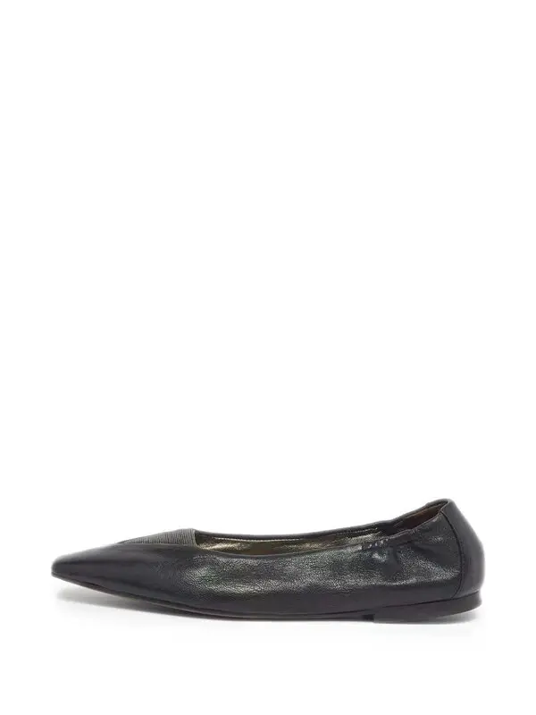 Brunello Cucinelli Embellished Pointed-toe Ballet Flats