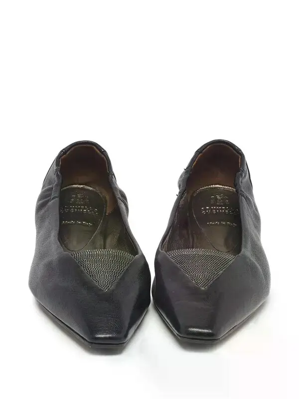Brunello Cucinelli Embellished Pointed-toe Ballet Flats