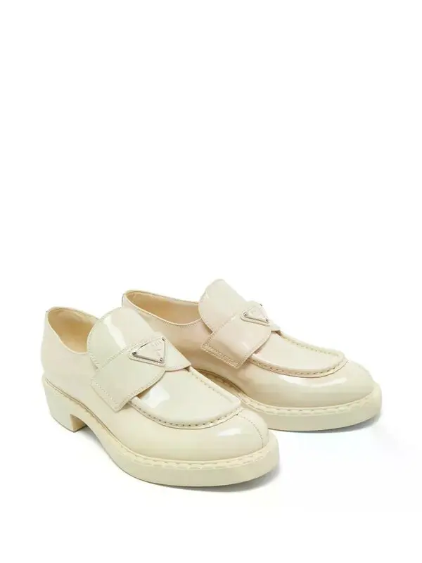 Prada Logo-plaque Patent Loafers