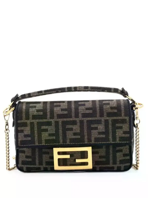 Fendi Baguette Nm Bag Zucca Canvas Mini Crossbody Bag - Brown