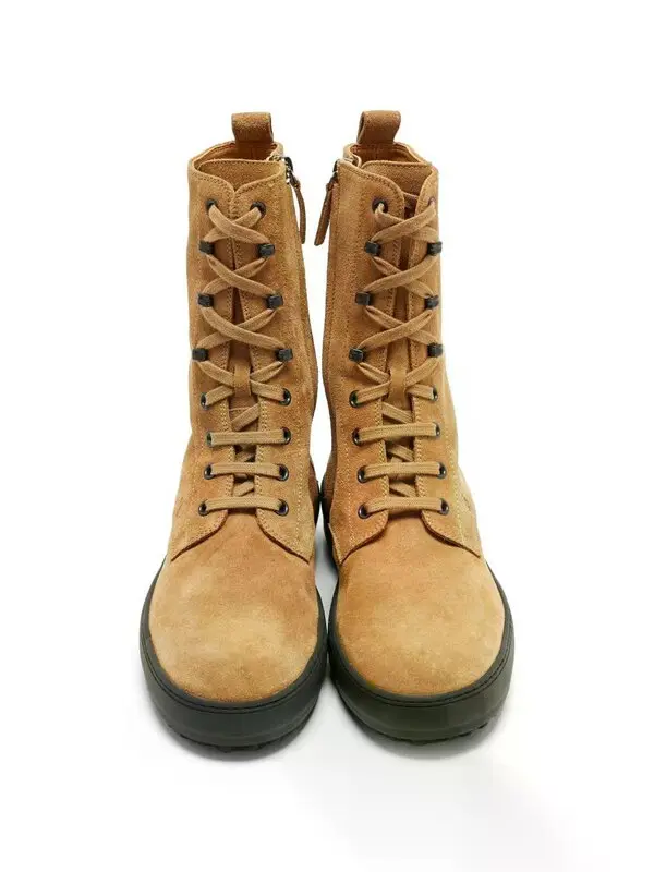 TOD'S Gommino Lace-up Ankle Boots - Neutrals